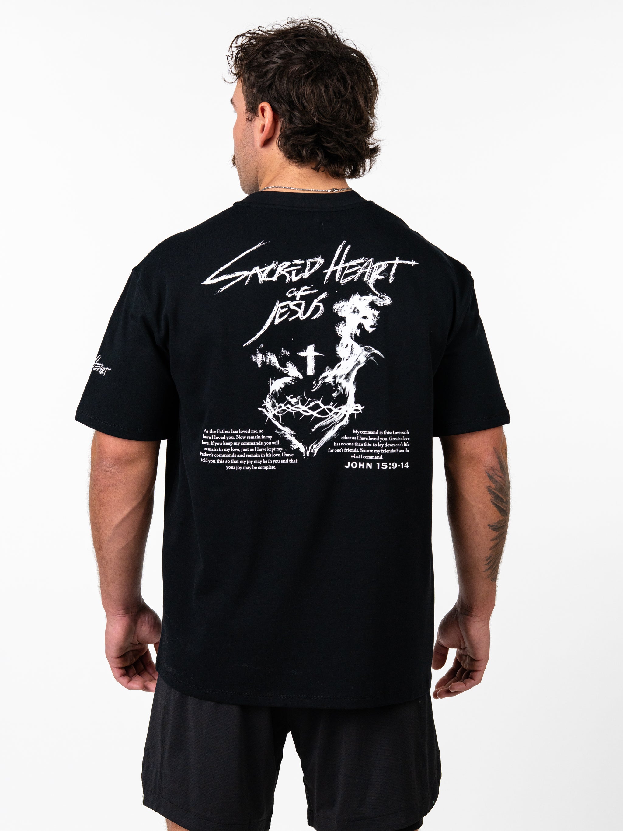 Sacred Heart Premium Oversized Tee - HolStrength