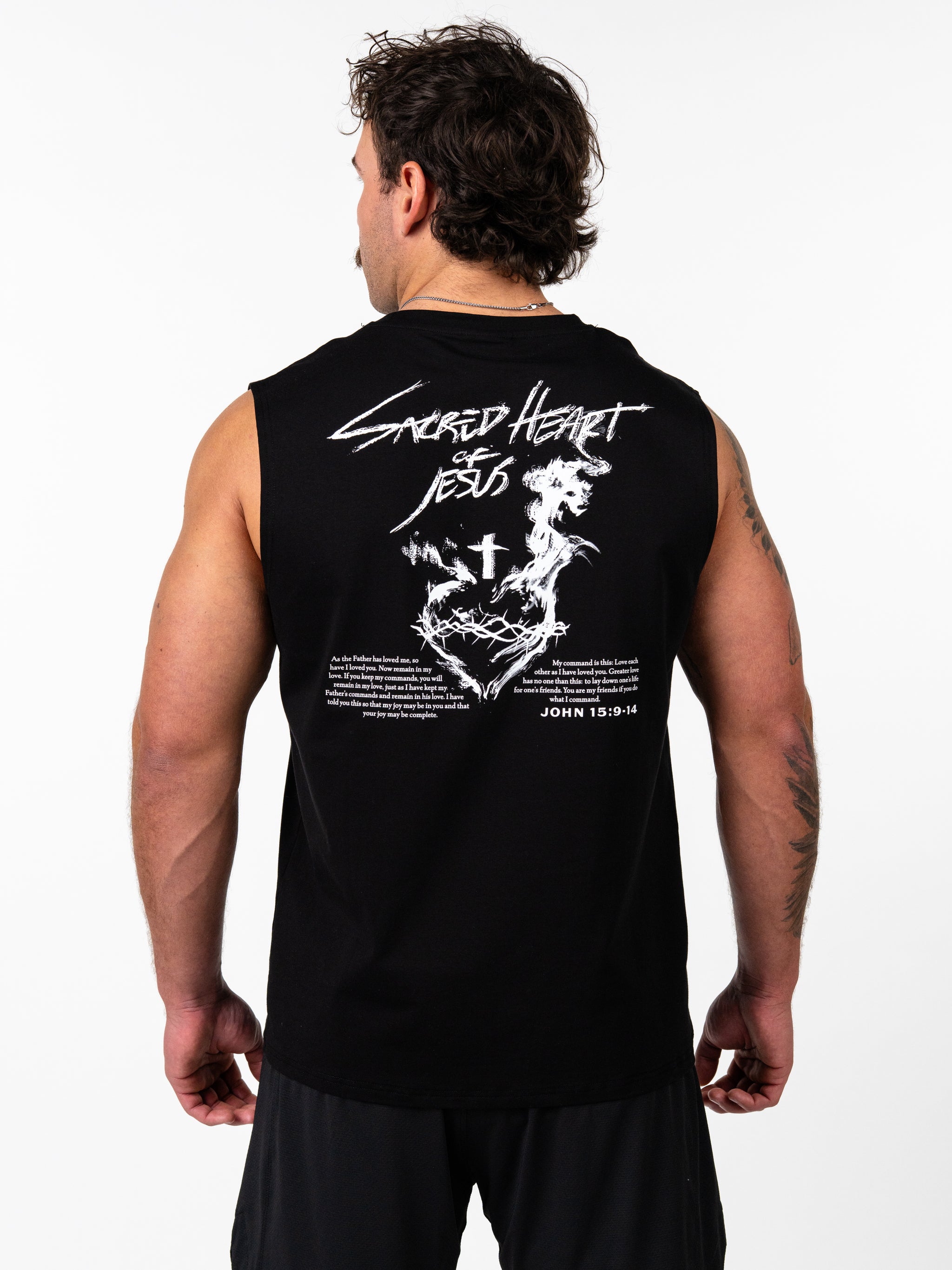 Sacred Heart Premium Sleeveless Tank - HolStrength
