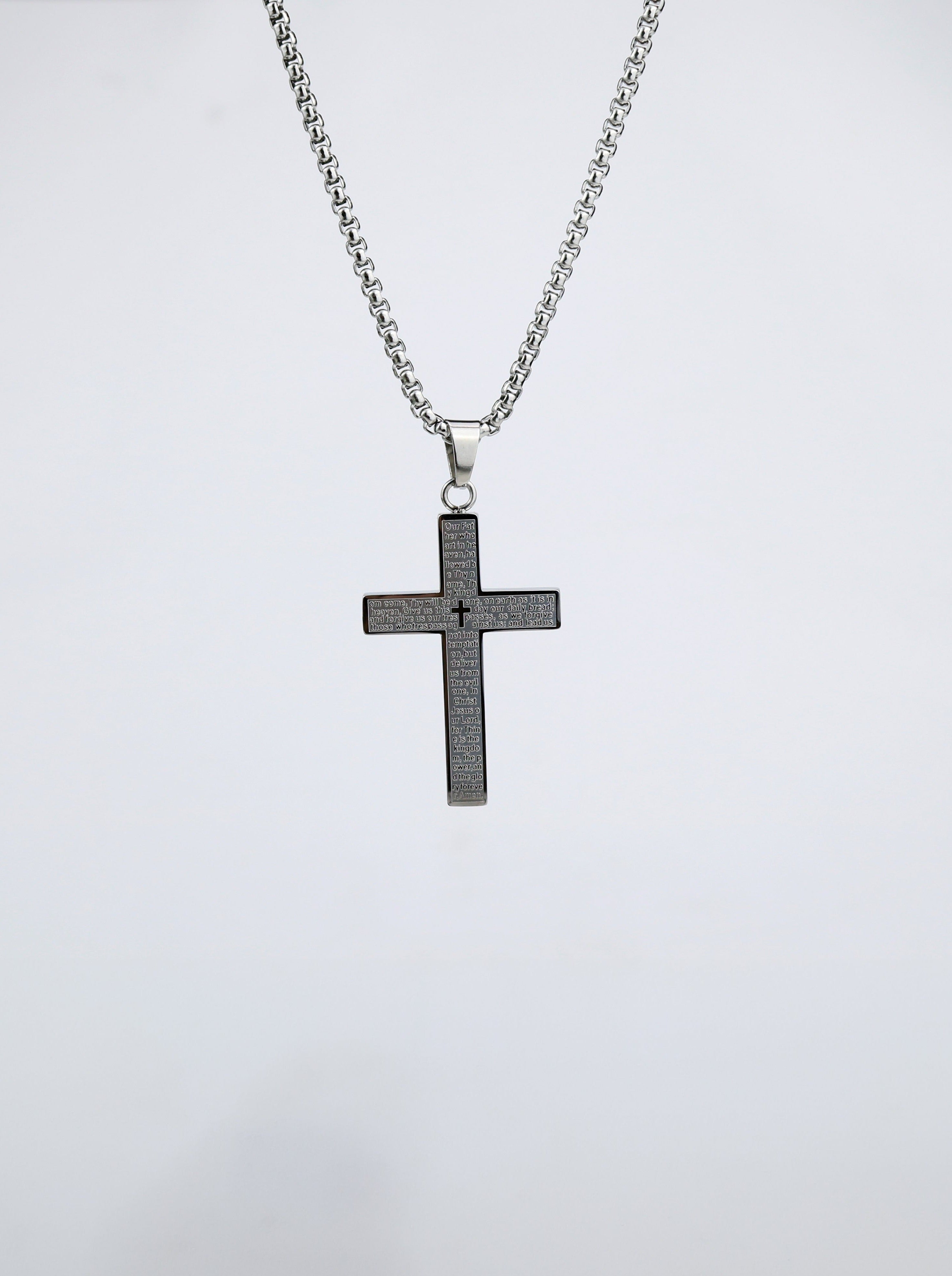 Lord's Prayer Cross Pendant Necklace - HolStrength